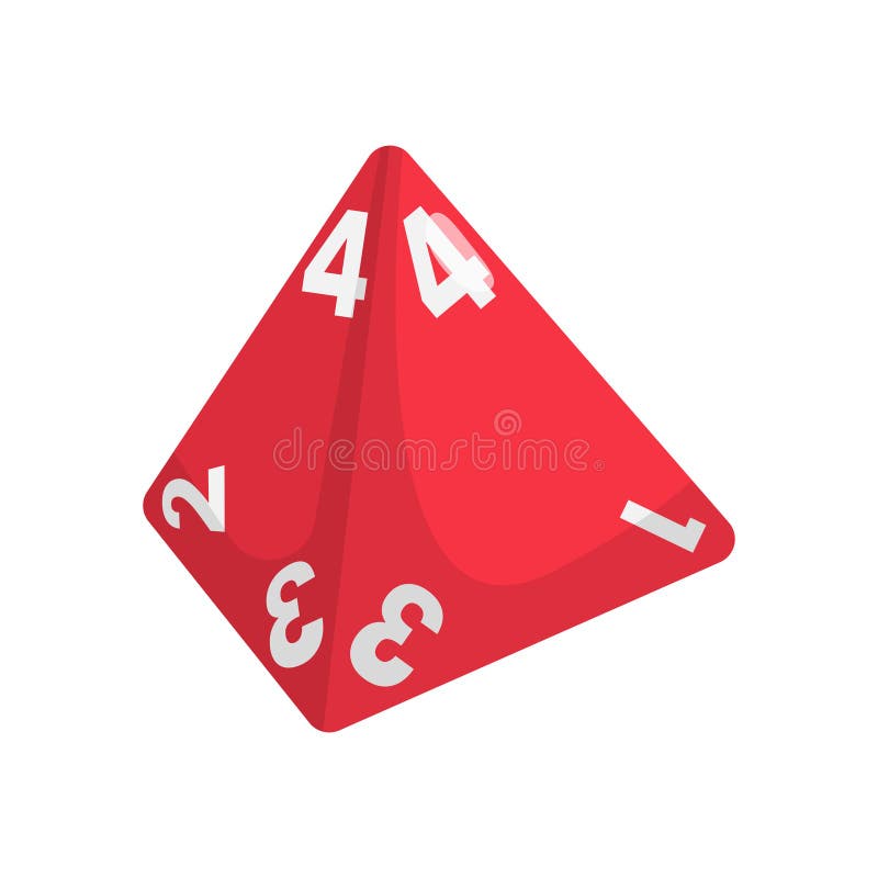 DnD D4 Dice Flat Illustration. Clean Icon Design Element on Isolated ...