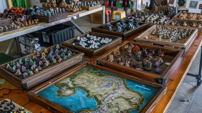 DND Figures with Various Characters and Fantasy Creatures. Stock Photo ...