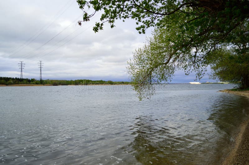 Dnepr River stock image. Image of horizon, dnieper, river - 84520159