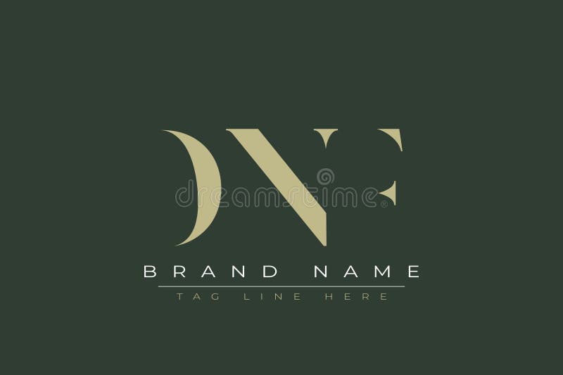DNF Abstract Letter Logo Design Stock Vector - Illustration of ...