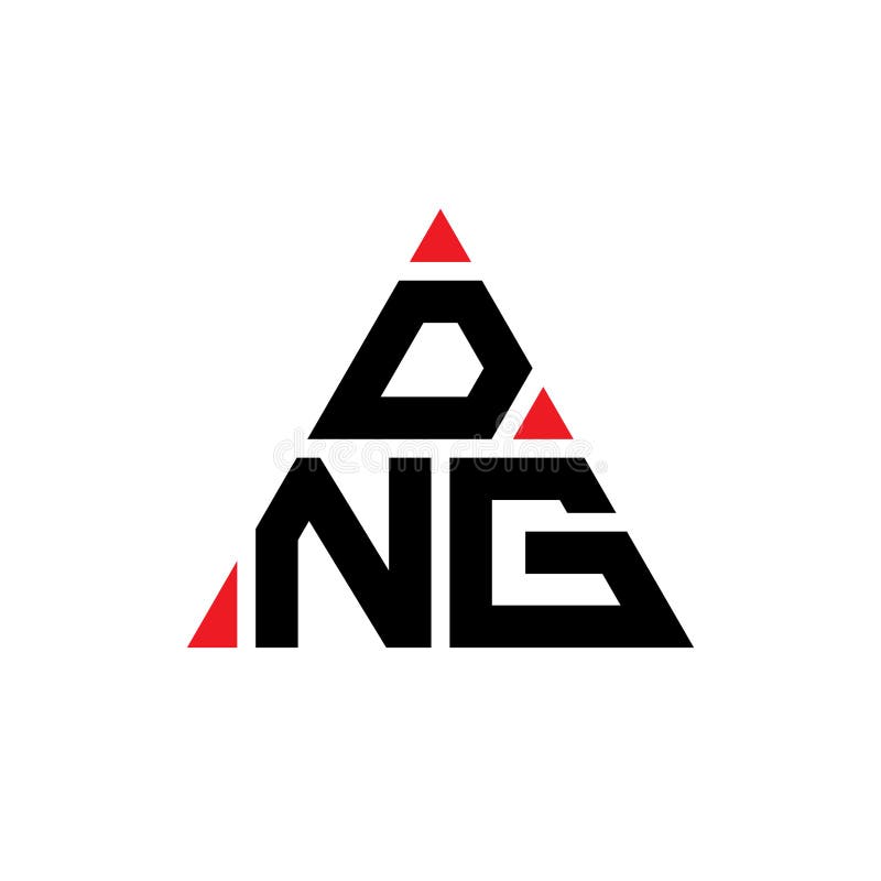 DNG Triangle Letter Logo Design with Triangle Shape. DNG Triangle Logo ...