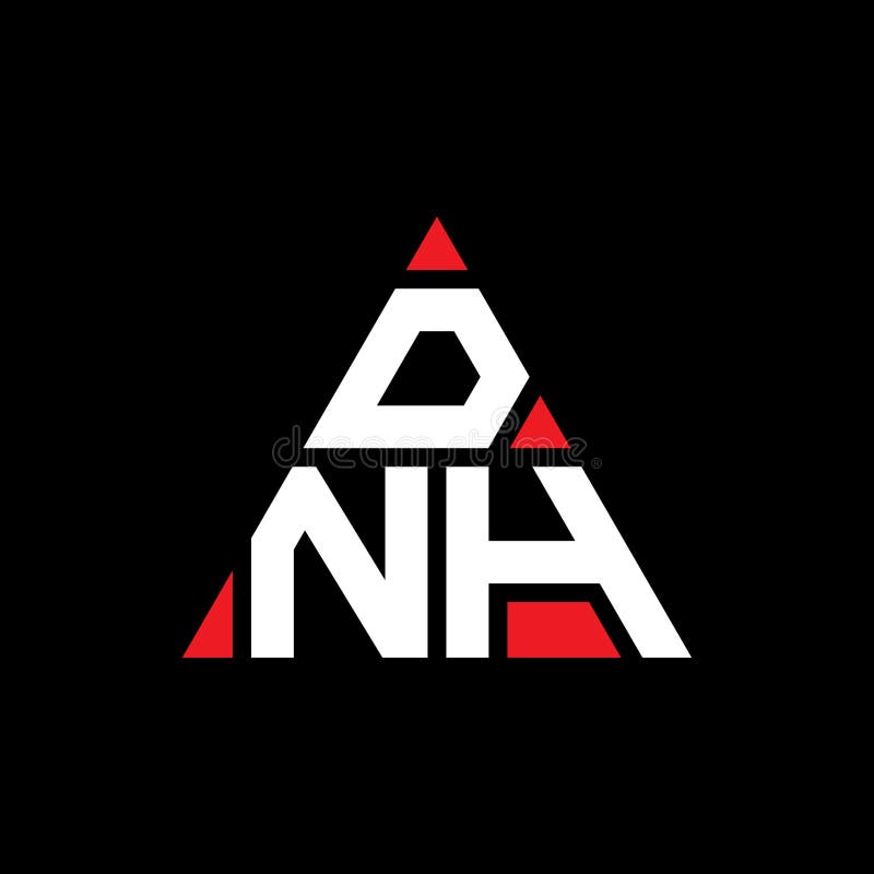 DNH Triangle Letter Logo Design with Triangle Shape. DNH Triangle Logo ...