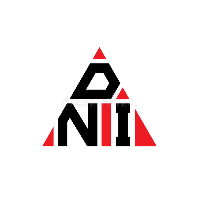 DNI Triangle Letter Logo Design with Triangle Shape. DNI Triangle Logo ...