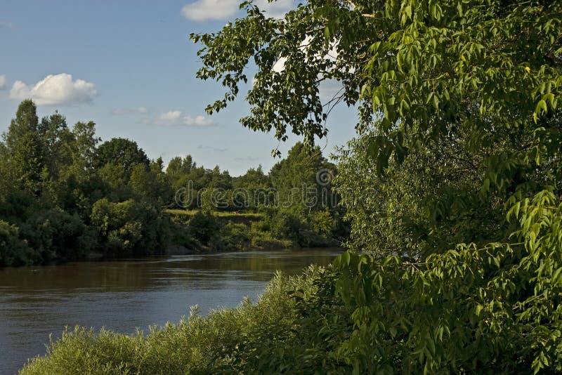 Dnieper River stock photo. Image of blue, thickets, stream - 13694816