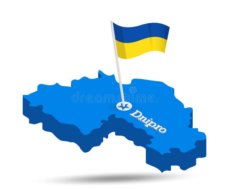 Flag of Dnipro Dnepropetrovsk, Ukraine Stock Vector - Illustration of ...