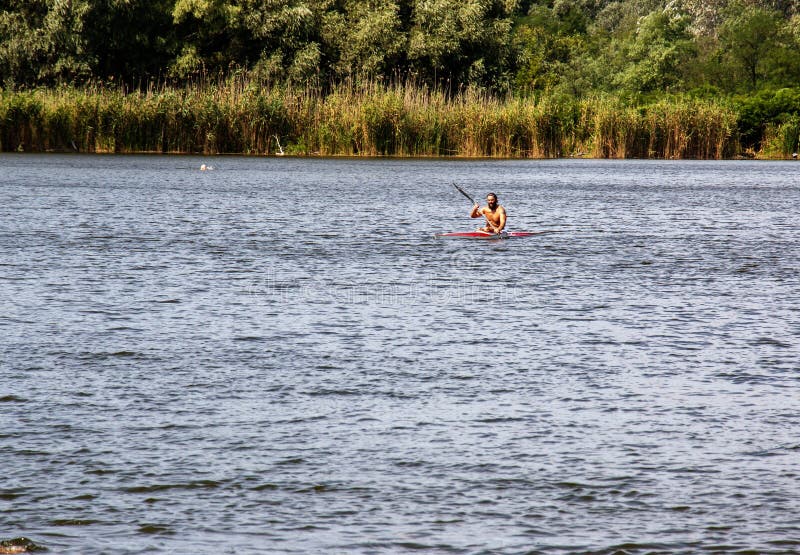 Dnipro, Ukraine - 07.26 editorial photography. Image of canoe - 378078312