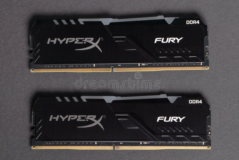 Two Memory Sticks of High End DDR4 RAM Installed on a Modern ...