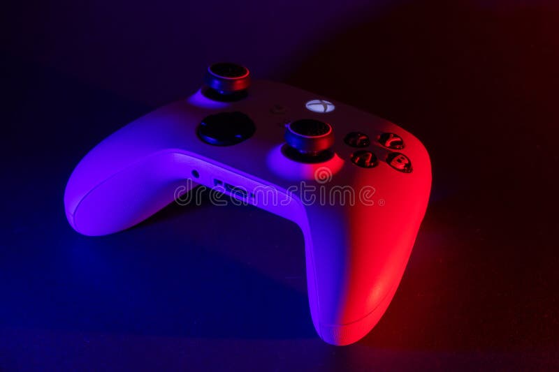 Dnipro, Ukraine, 02 Oct 2023: Xbox Series S Game Controller on Dark ...