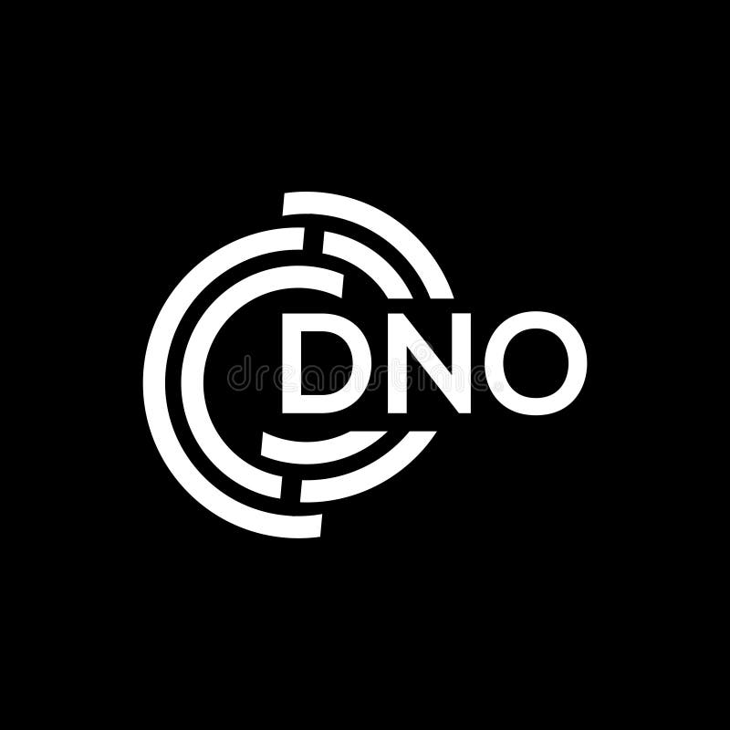 DNO Letter Logo Design on Black Background. DNO Creative Initials ...