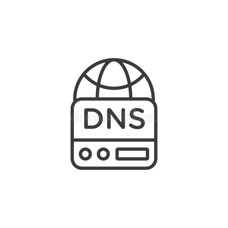 DNS Icon Vector Set on White Background Stock Vector - Illustration of ...