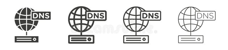 DNS Icon Vector Set on White Background Stock Vector - Illustration of ...