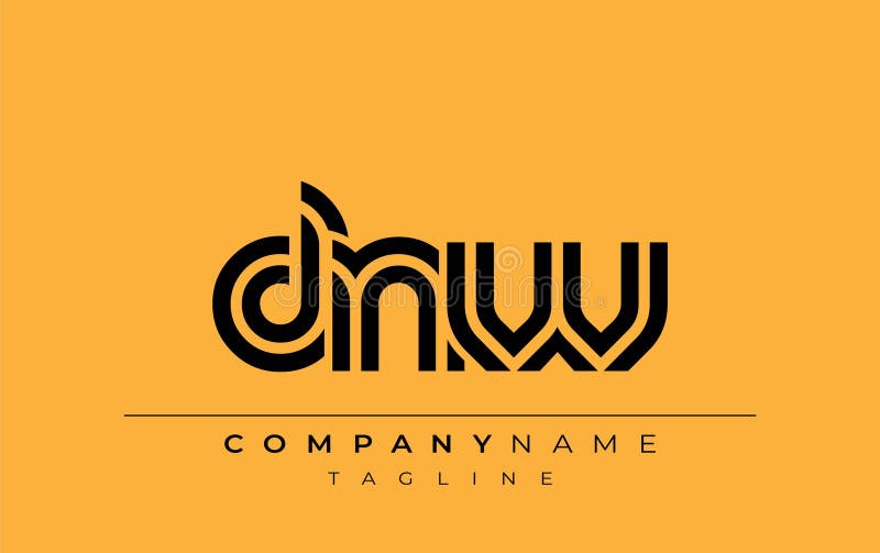 DNW Creative Unique Modern Letter Logo Design Stock Vector ...