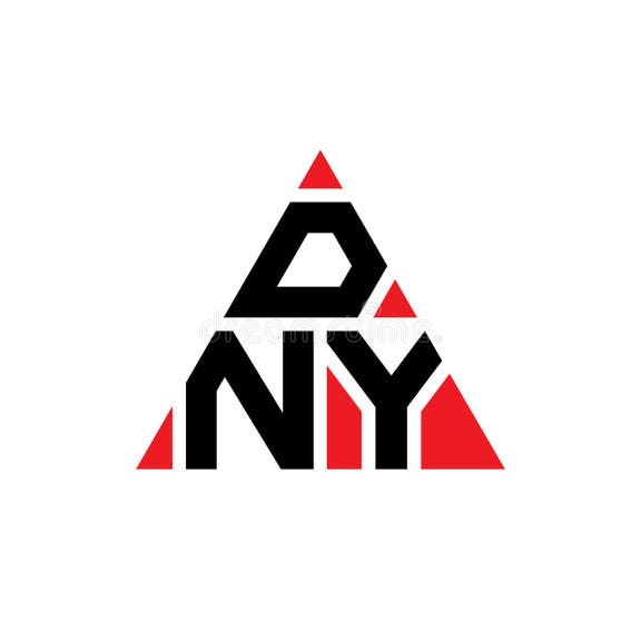 DNY Triangle Letter Logo Design with Triangle Shape. DNY Triangle Logo ...