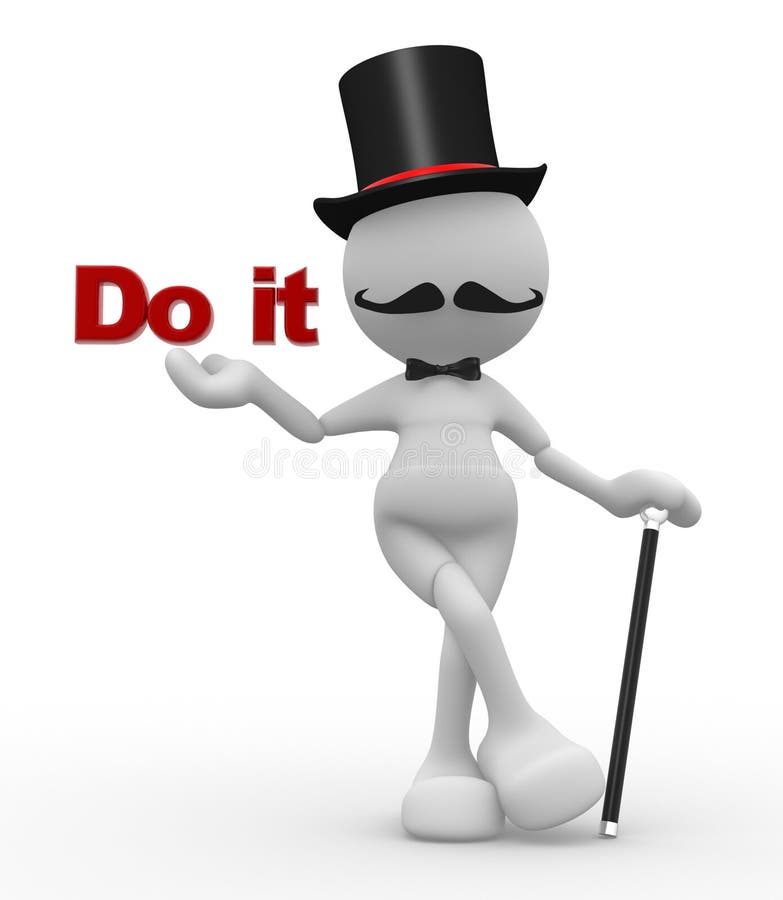 Do it stock illustration. Illustration of character, motivation - 26505590