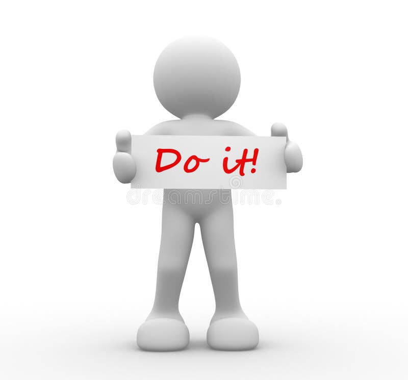 We Can Do it 3D Words Positive Attitude Confidence Stock Illustration ...