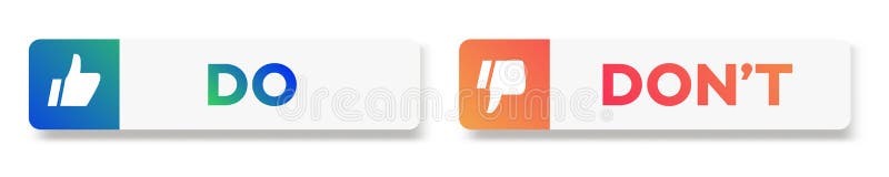 Do and Dont Button Modern Style Stock Illustration - Illustration of ...