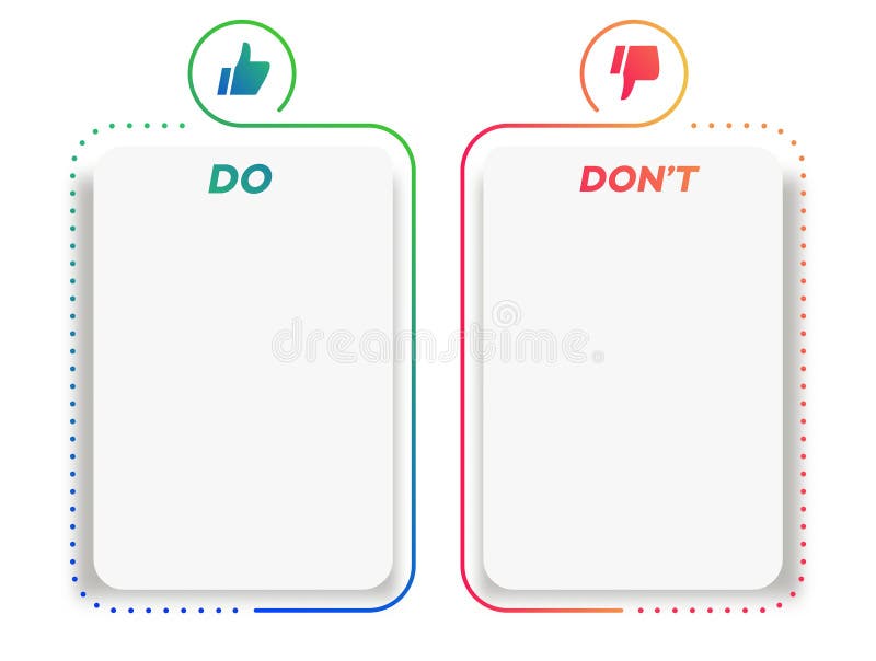 Do and Dont Infographic Template Stock Illustration - Illustration of ...
