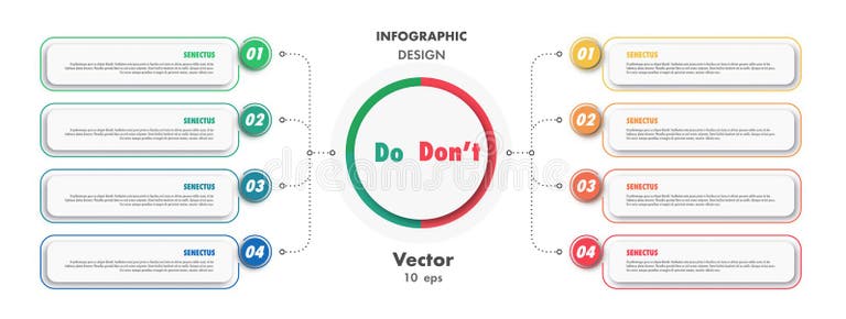 Do and Dont Infographic Template Trendy Style for Presentation Vector ...