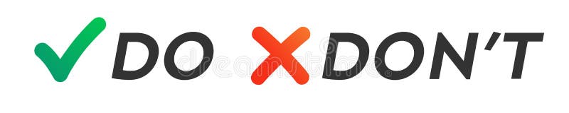 Do and Dont Sign Modern Gradient Style Stock Vector - Illustration of ...