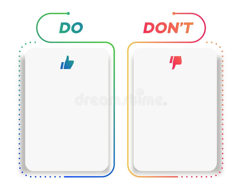 Do and Dont Vector Infographic Template Stock Vector - Illustration of ...