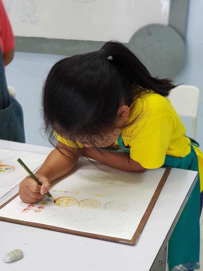 Little Artist stock image. Image of drawing, little - 122531345