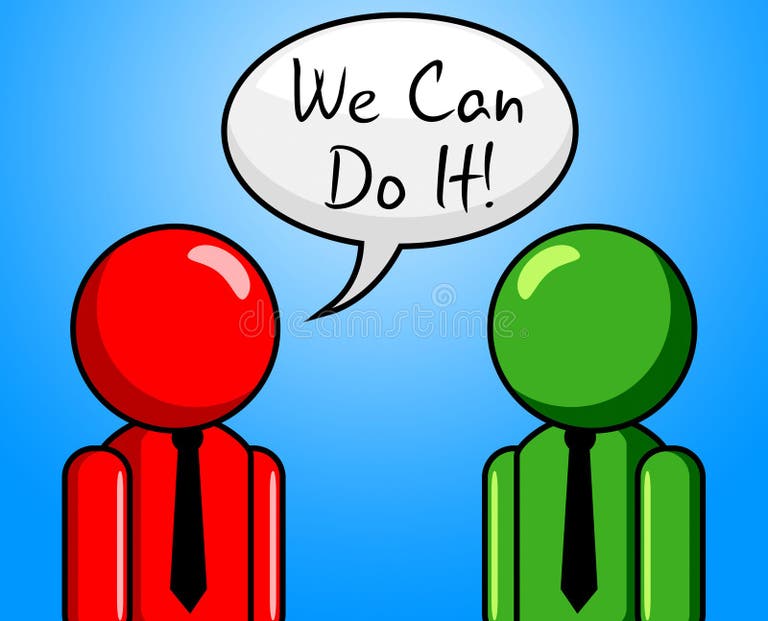 Do it Indicates All Right and Ok Stock Illustration - Illustration of ...