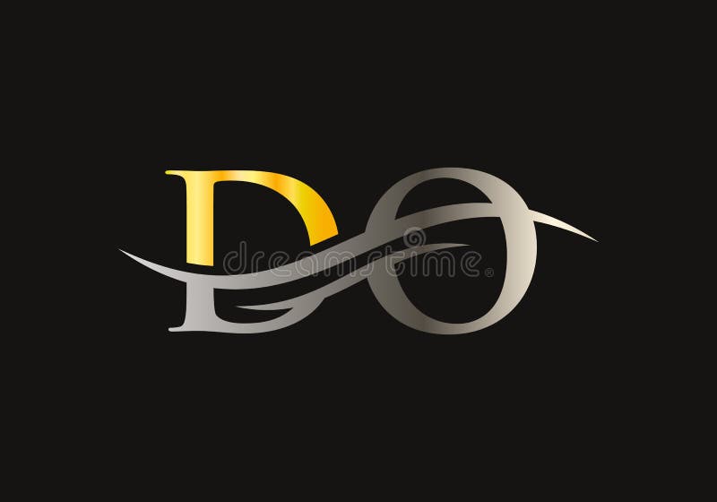 DO Logo Design Vector. Swoosh Letter DO Logo Design Stock Vector ...