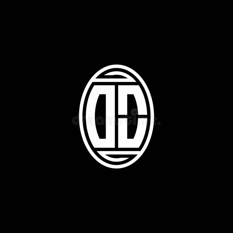 DO Monogram Logo Isolated on Oval Rotate Shape Stock Vector ...