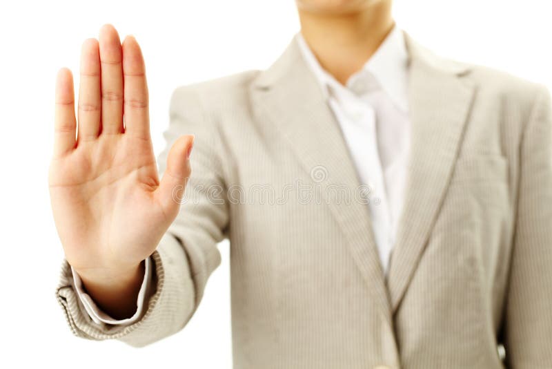 Do not approach stock photo. Image of reproach, palm - 24739324