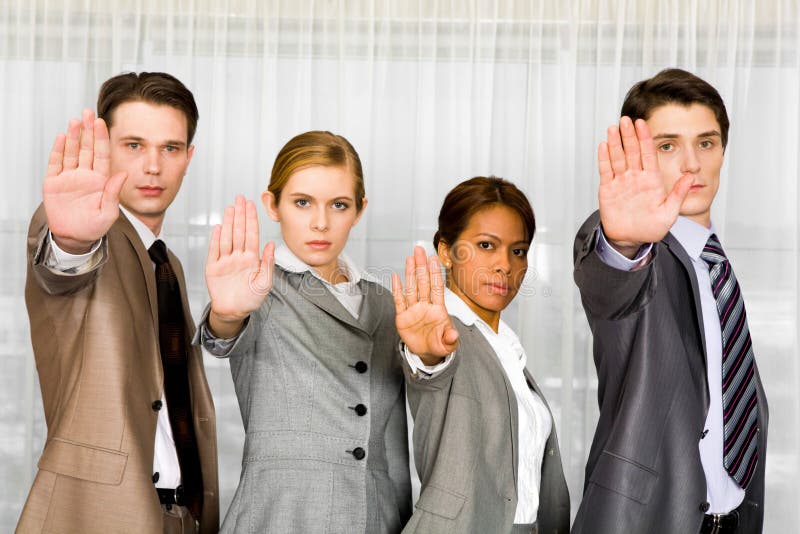 Do not approach stock photo. Image of companionship, businessteam - 9701454