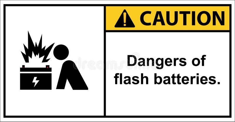 Do Not Approach the ARC Flash Battery.Caution Sign Stock Vector ...