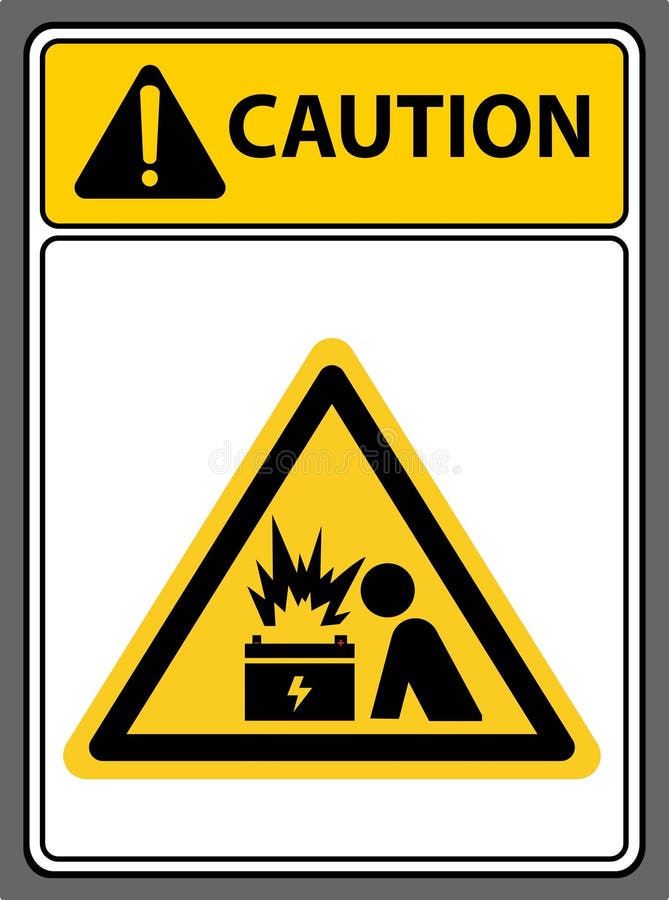 Do Not Approach the ARC Flash Battery.Caution Sign Stock Vector ...