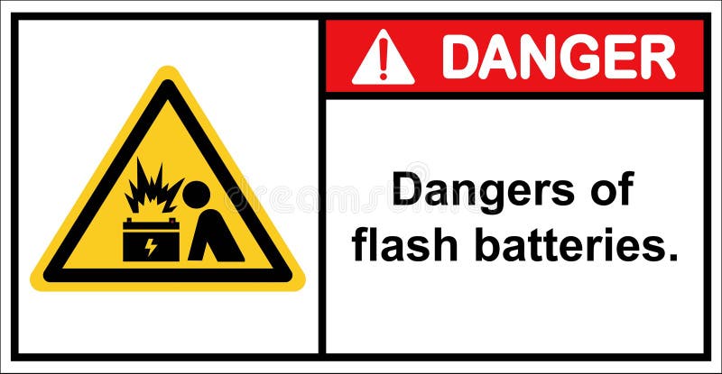 Do Not Approach the ARC Flash Battery.Danger Sign Stock Vector ...