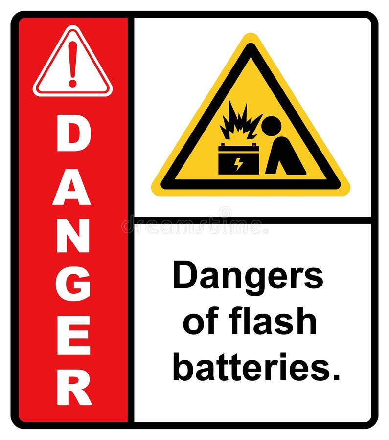 Do Not Approach the ARC Flash Battery.Danger Sign Stock Illustration ...