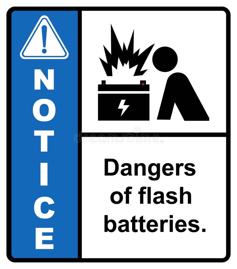 Do Not Approach the ARC Flash Battery.Notice Sign Stock Vector ...