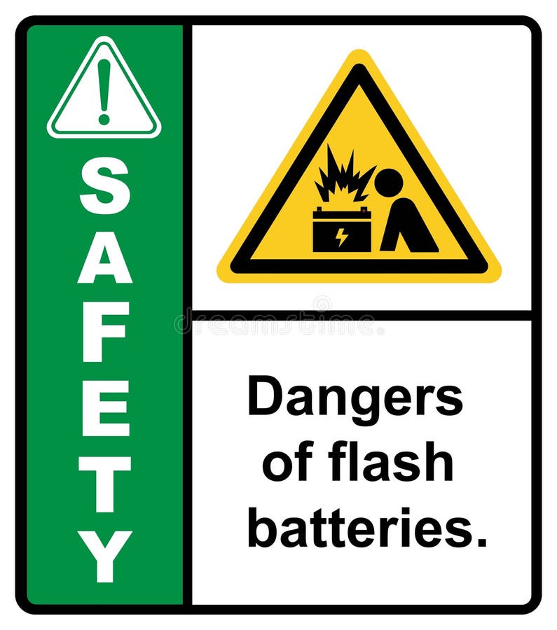 Do Not Approach the ARC Flash Battery.Safety Sign Stock Vector ...