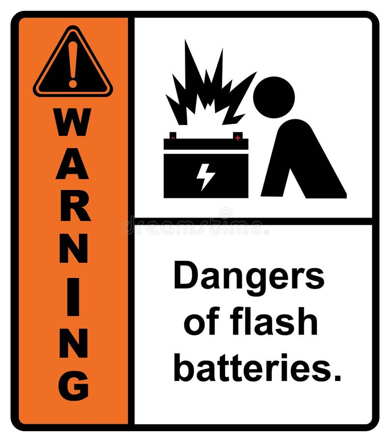 Do Not Approach the ARC Flash Battery.Warning Sign Stock Vector ...