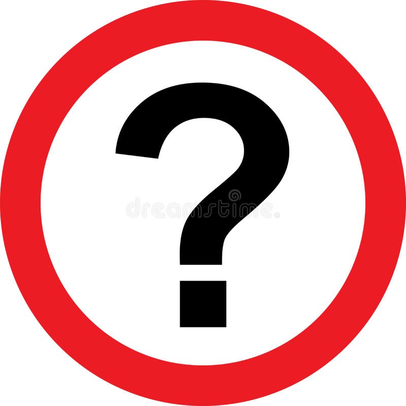 No questions sign stock illustration. Illustration of warn - 113167679