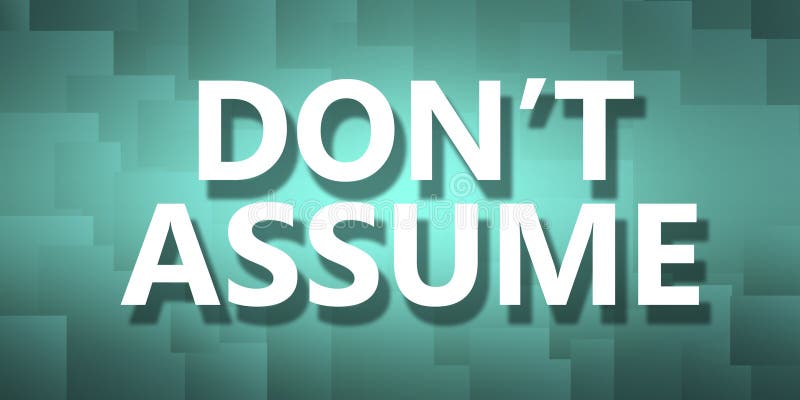 Do Not Assume on Pixelated Background Stock Illustration - Illustration ...