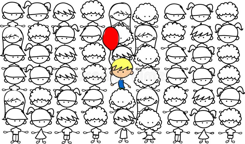 Do Not Be Afraid To Be Not Like Others, Cute Child Stock Vector ...