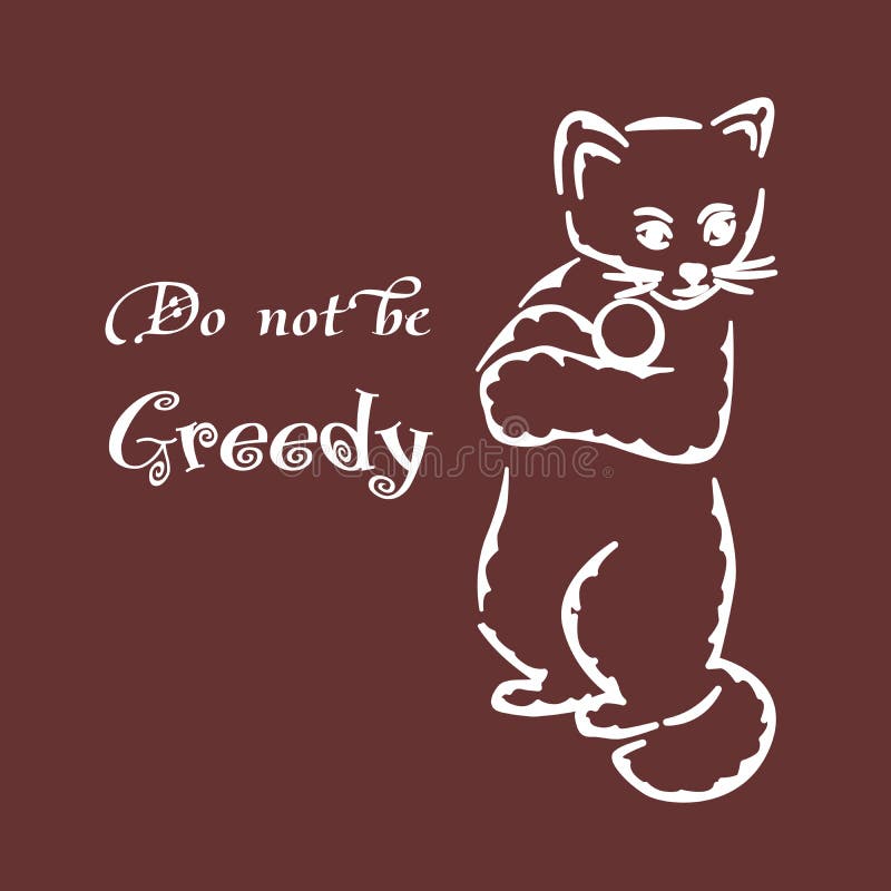 Do not be greedy stock vector. Illustration of avatar - 80327025