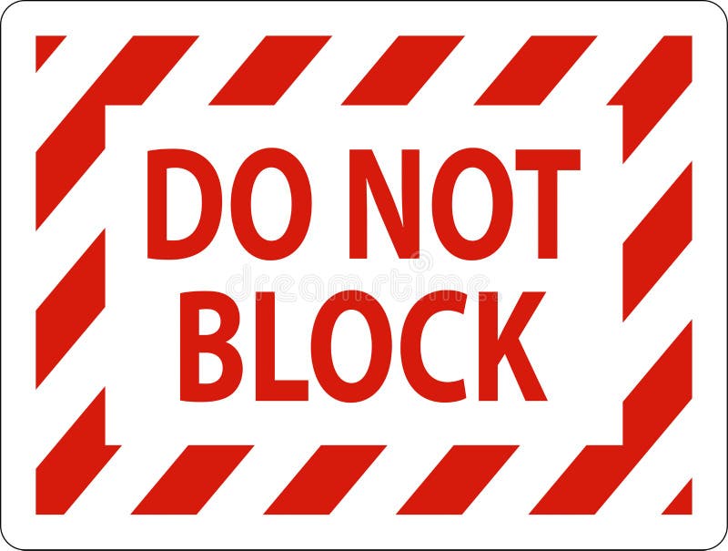 Do Not Block Floor Label Sign on White Background Stock Vector ...