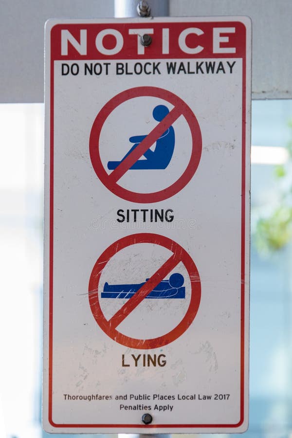 Do not block walkway sign stock photo. Image of public - 175815034