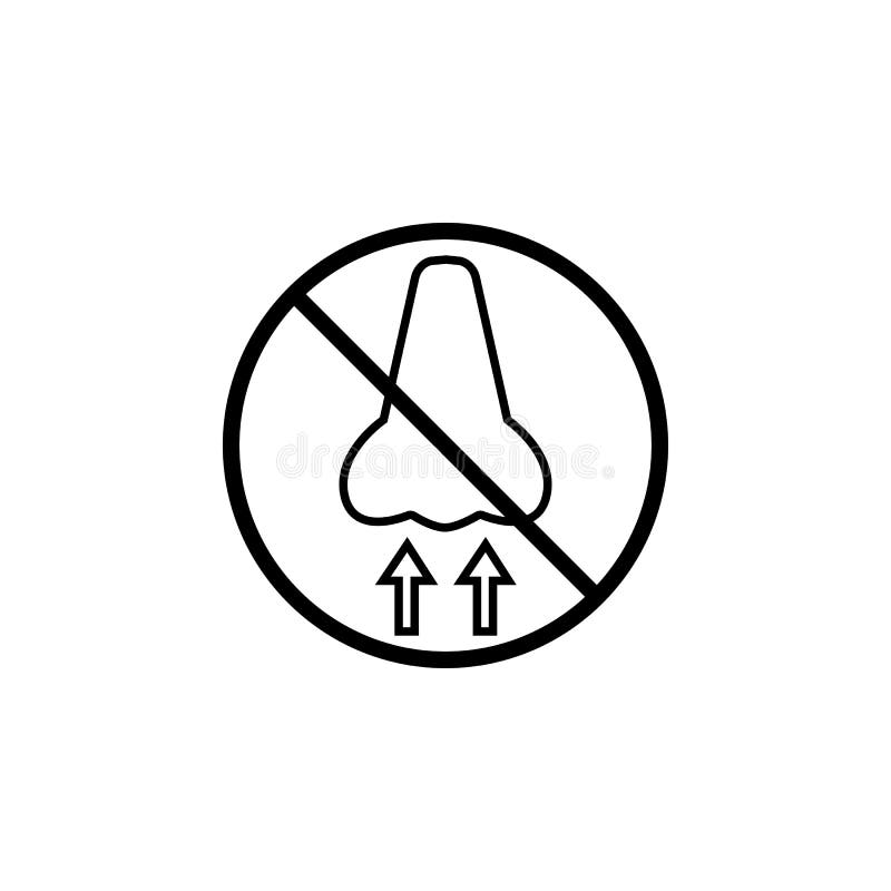 Do Not Breathe Line Icon, Prohibition Sign Stock Vector - Illustration ...