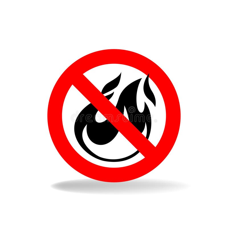 Do not burn bonfires sign stock vector. Illustration of fireplace ...