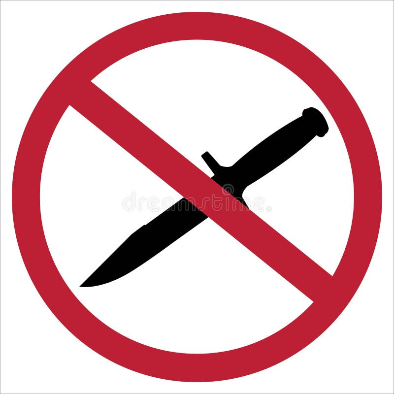 Do Not Carry Knives.Do Not Carry Weapons Stock Vector - Illustration of ...