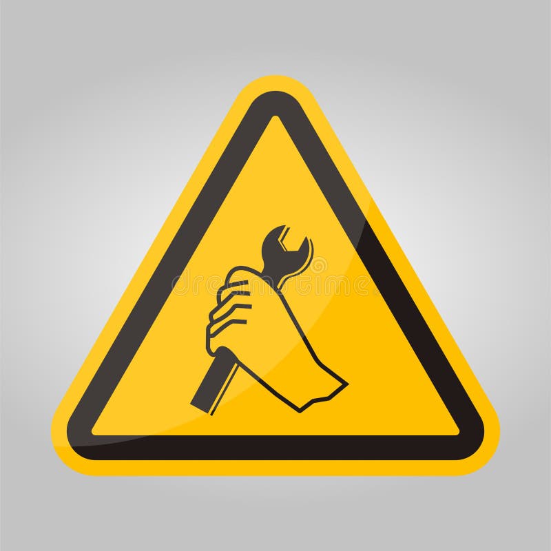 Do Not Carry Out Maintenance Work on Running Machinery Stock Vector ...