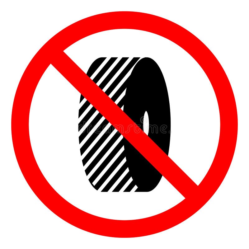 Do Not Change Grinding Wheels Symbol Sign on White Background Stock ...