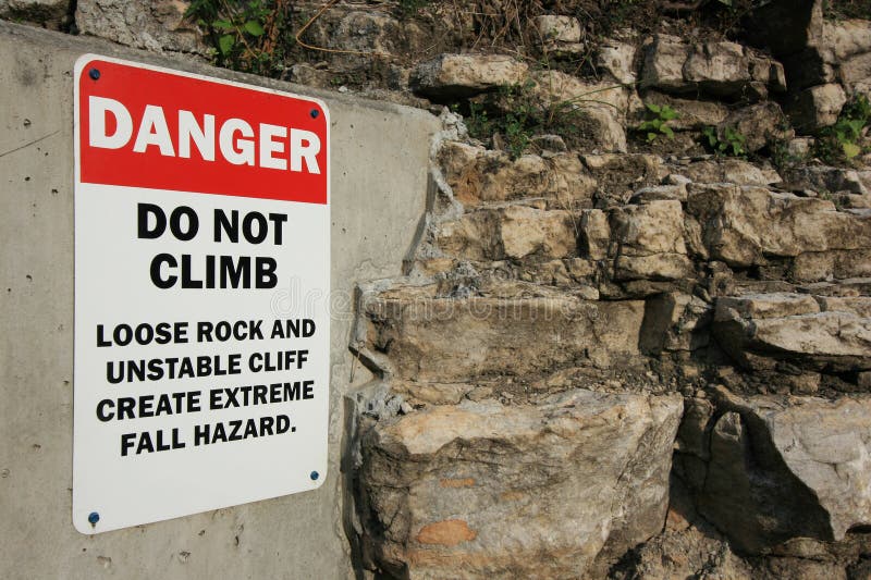 Do Not Climb Sign stock image. Image of unstable, warning - 21283713