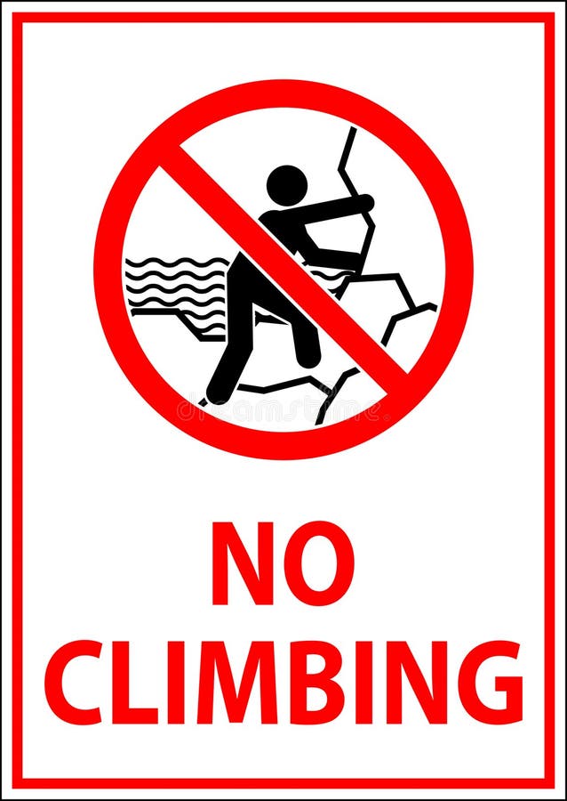 Do Not Climb Fence Sign Stock Illustrations – 156 Do Not Climb Fence ...